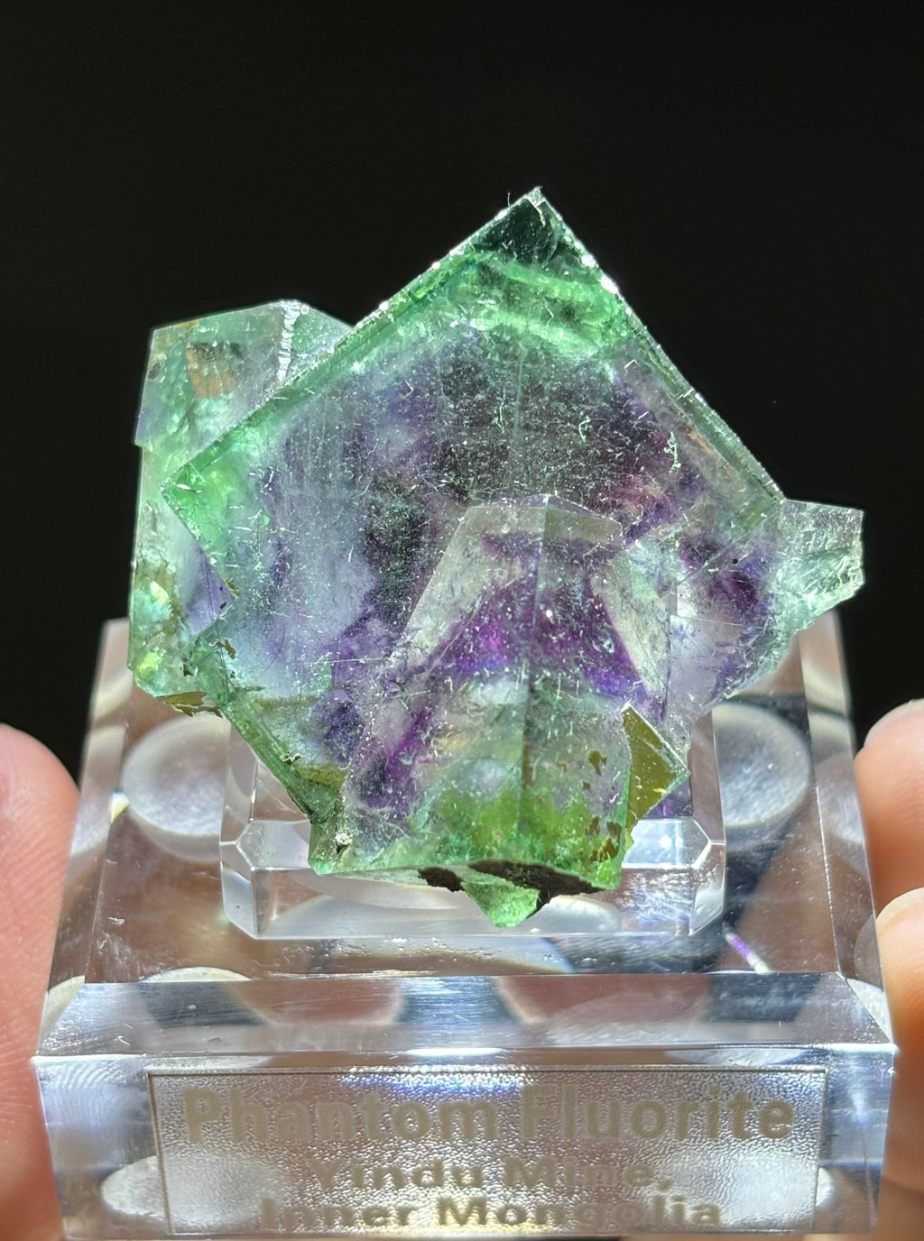 Fluorite Cubic Formation with Purple Phantom Windowing from Yindu, Inn ...
