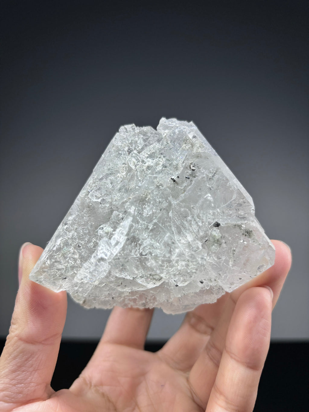 Clear Colorless Octahedral Flourite Raw Stone Fine Mineral Display Spe ...